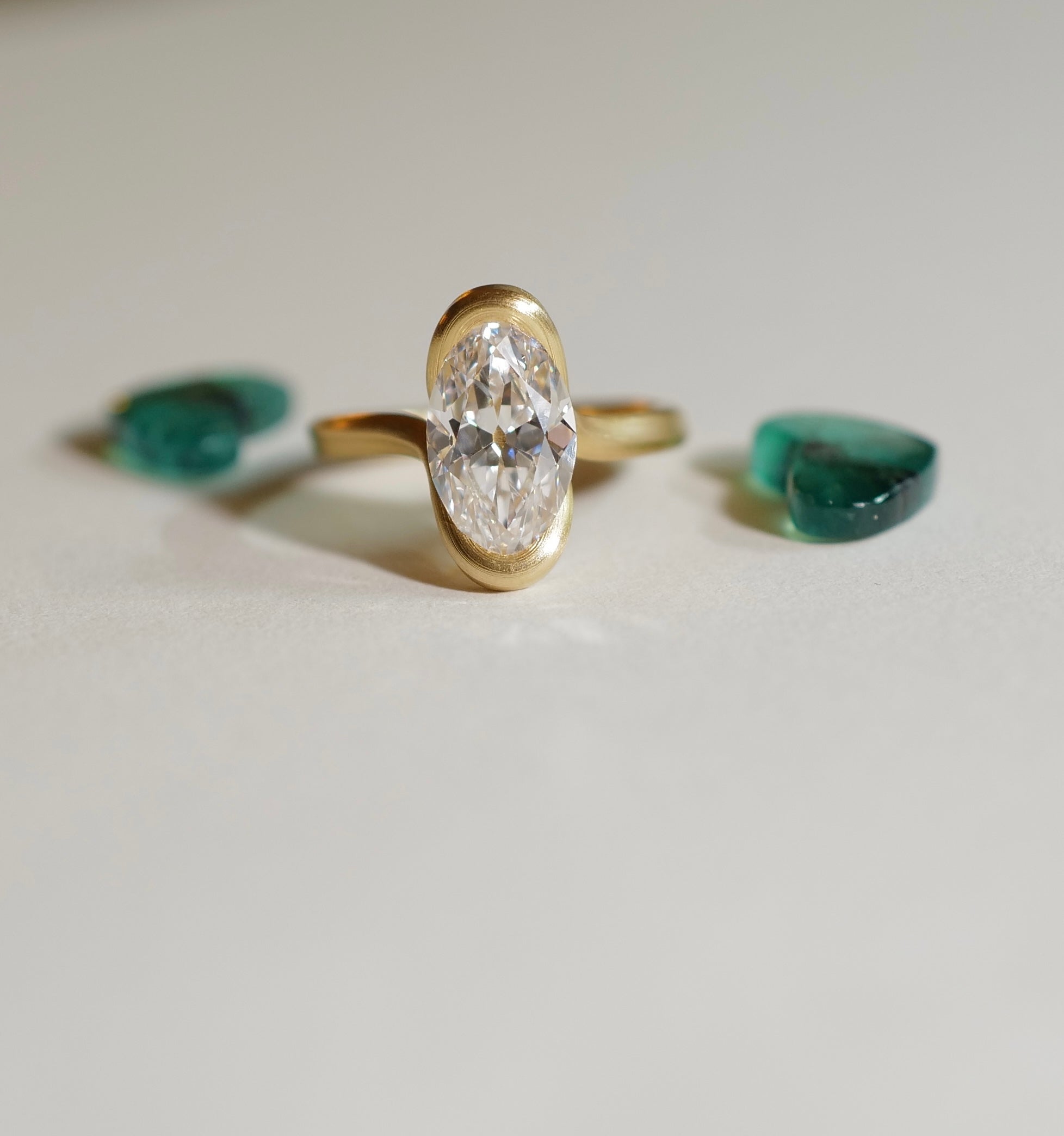 Leen Heyne x Thesis Moval Cut Diamond Ring – Thesis Gems and Jewelry